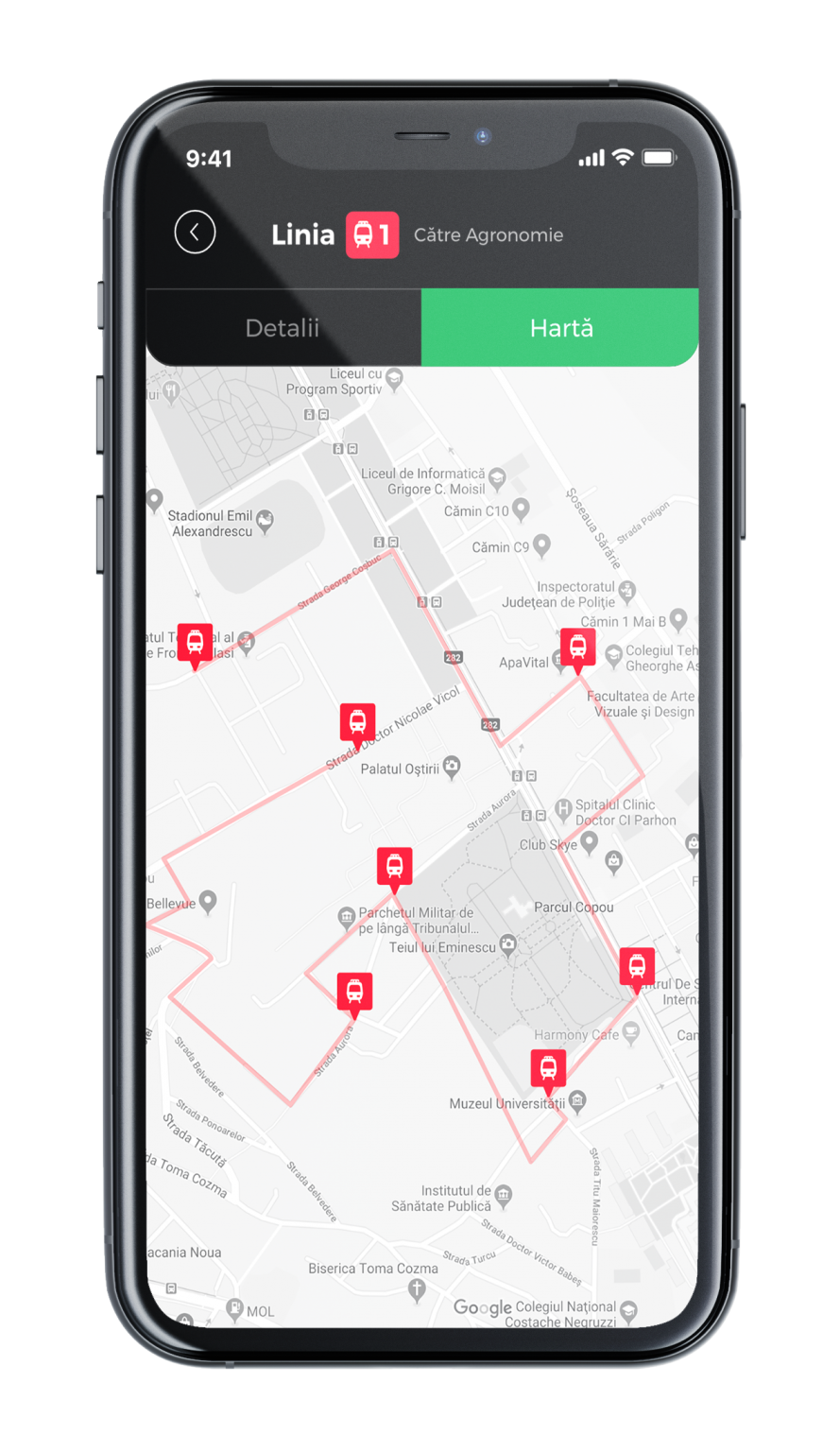 Tranzy - Ghidul transportului urban